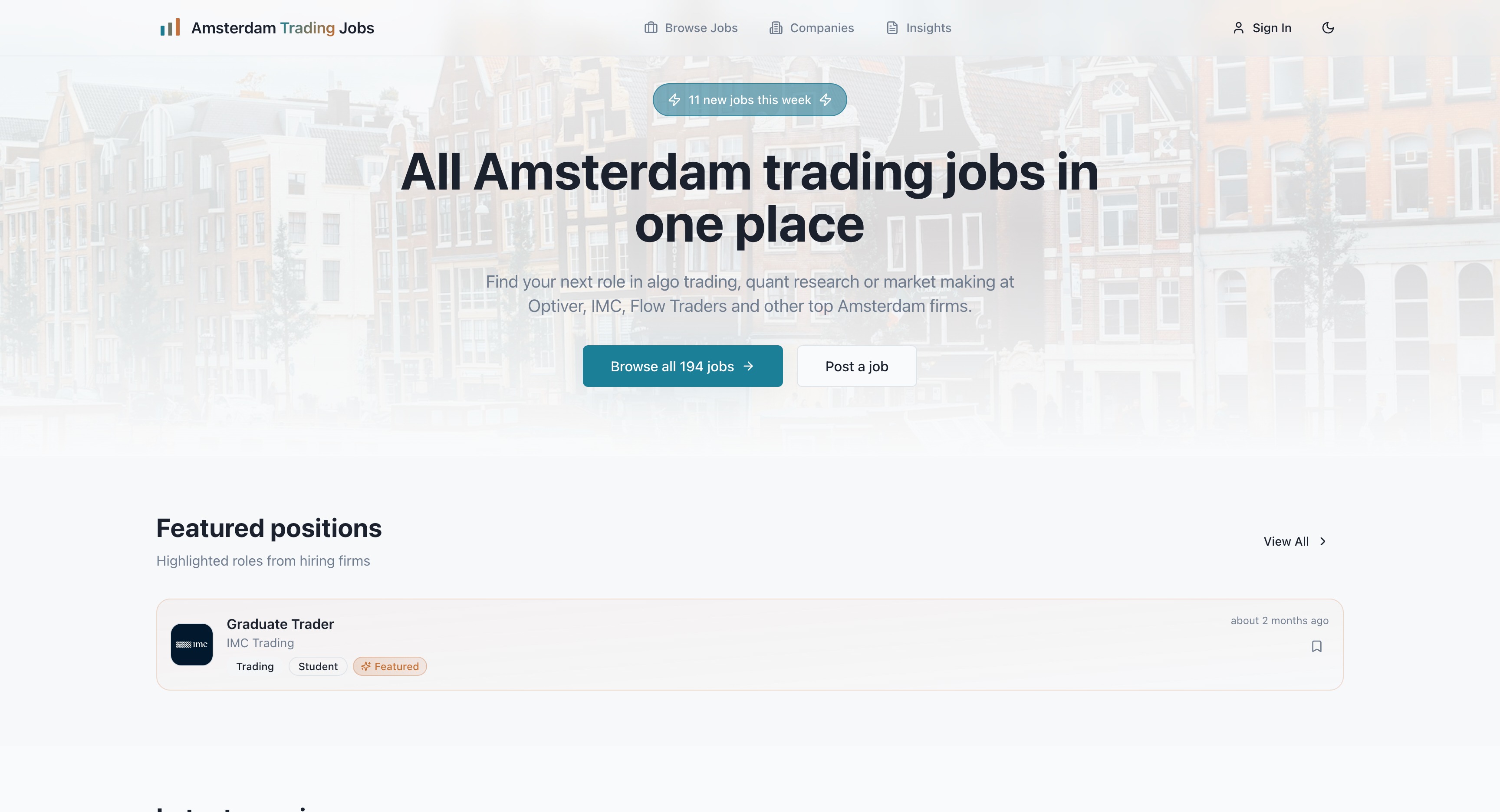 Amsterdam Trading Jobs | Made with Lovable