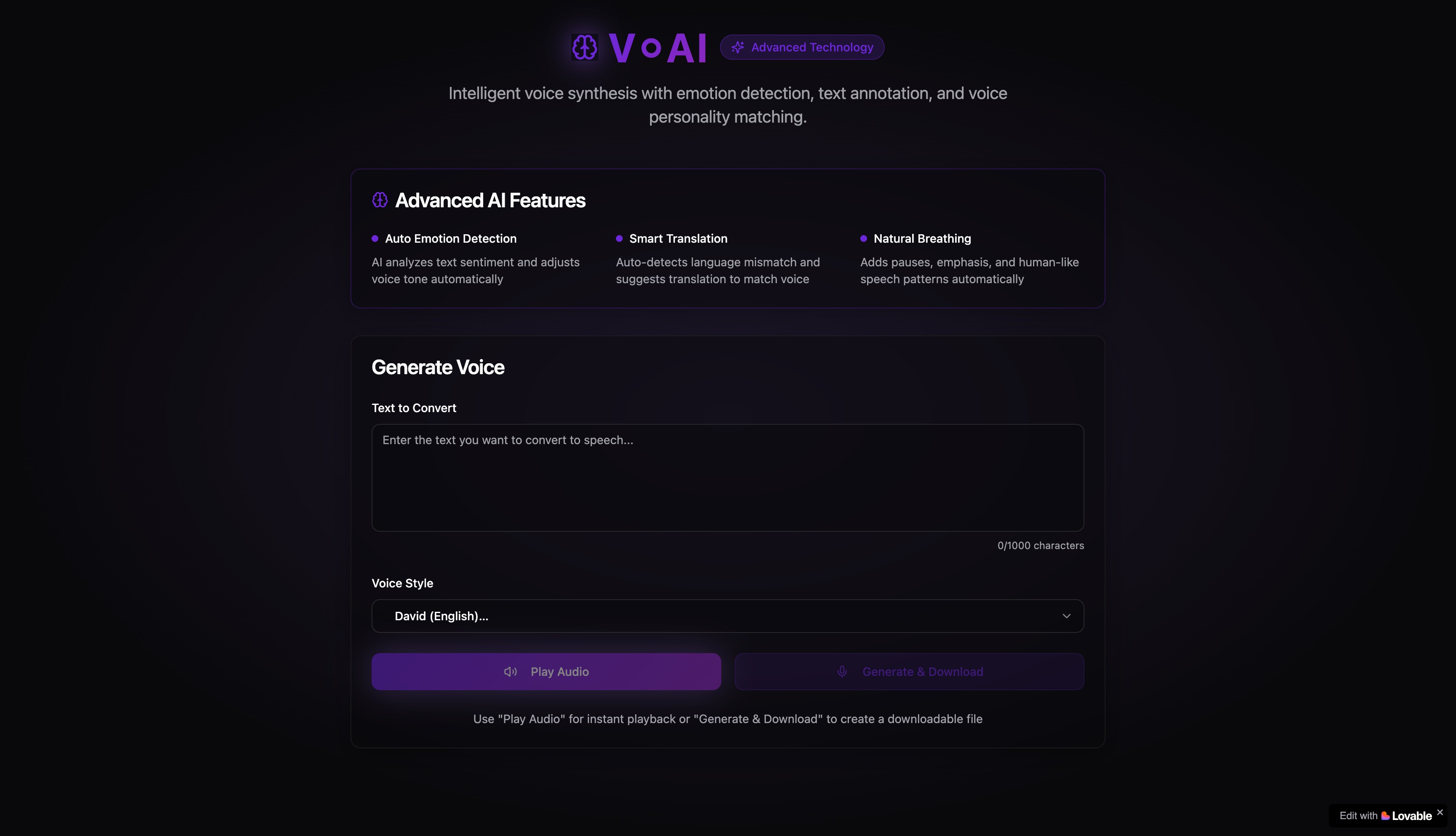 Voai | Made with Lovable