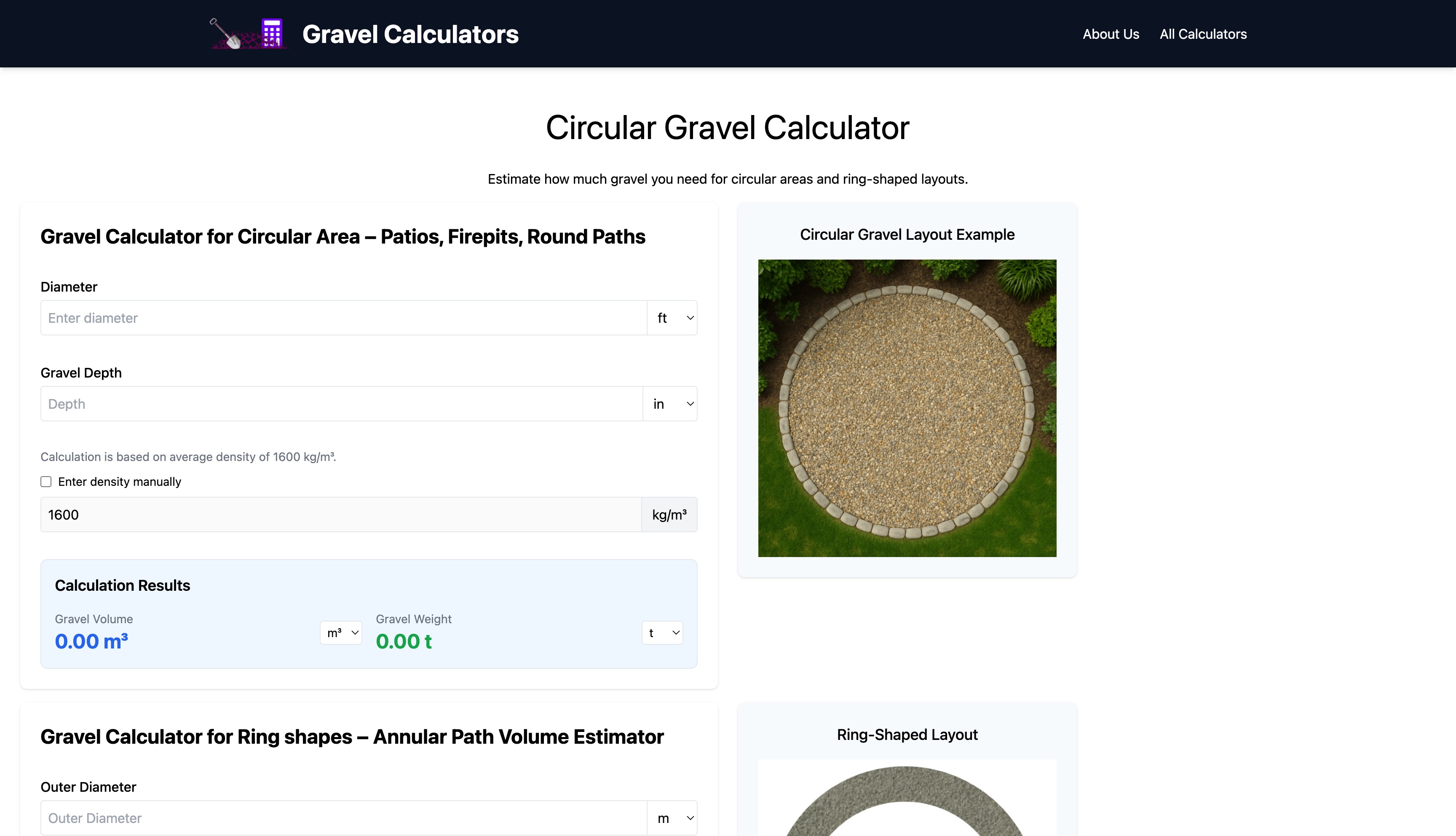 Gravel Calculators | Made with Lovable
