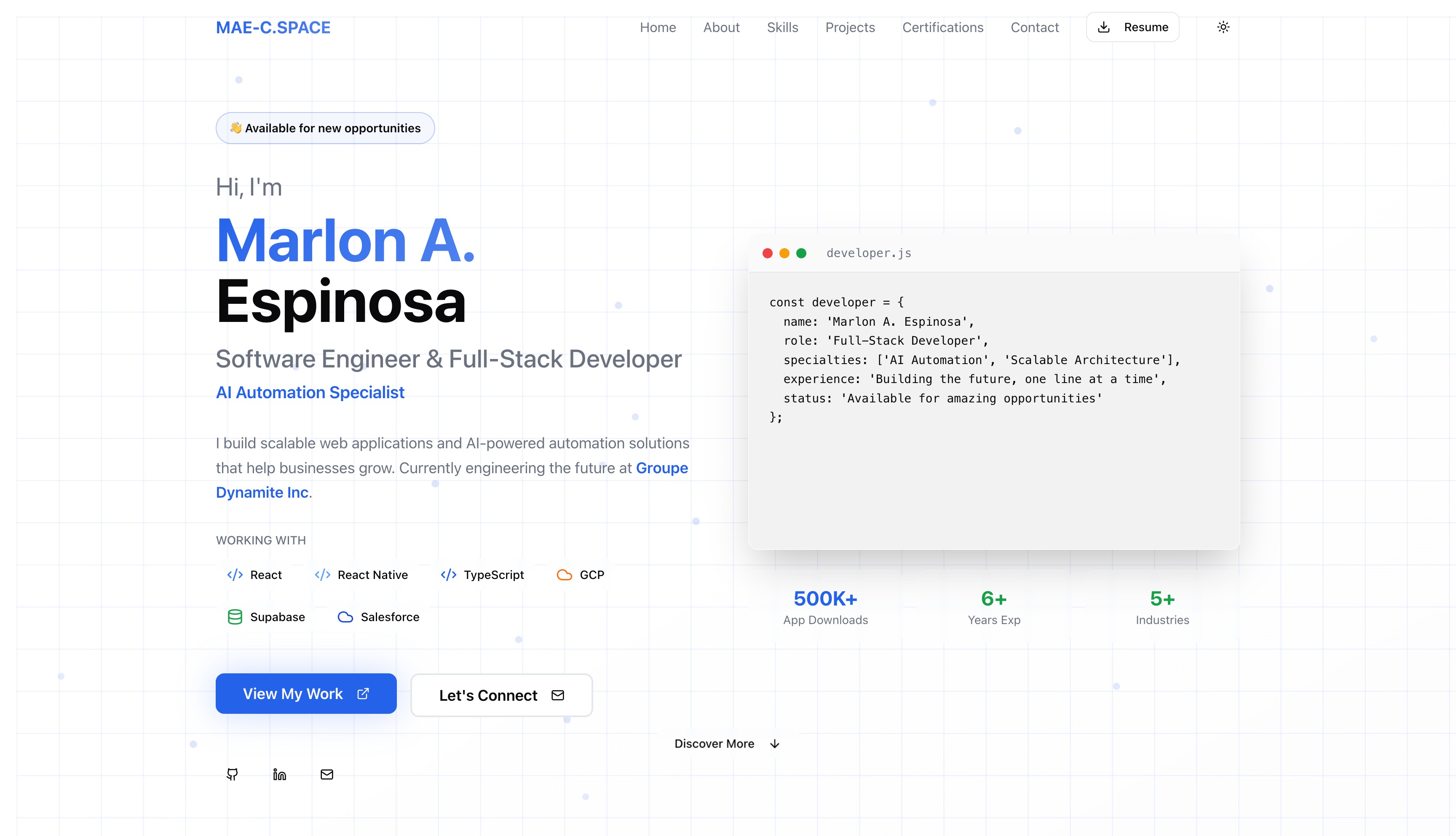 maec-portfolio | Made with Lovable