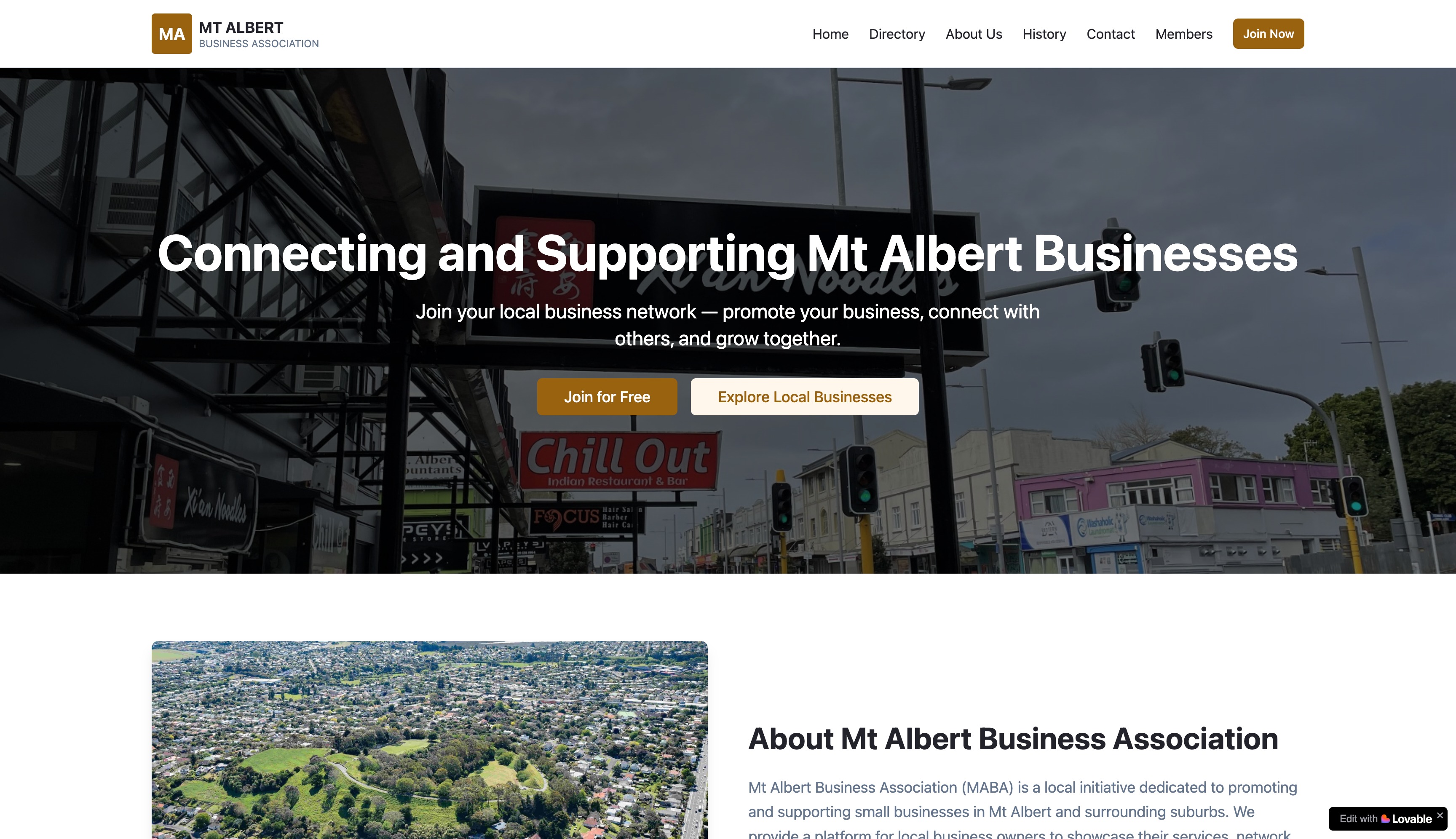 Mt Albert Business Association | Made with Lovable