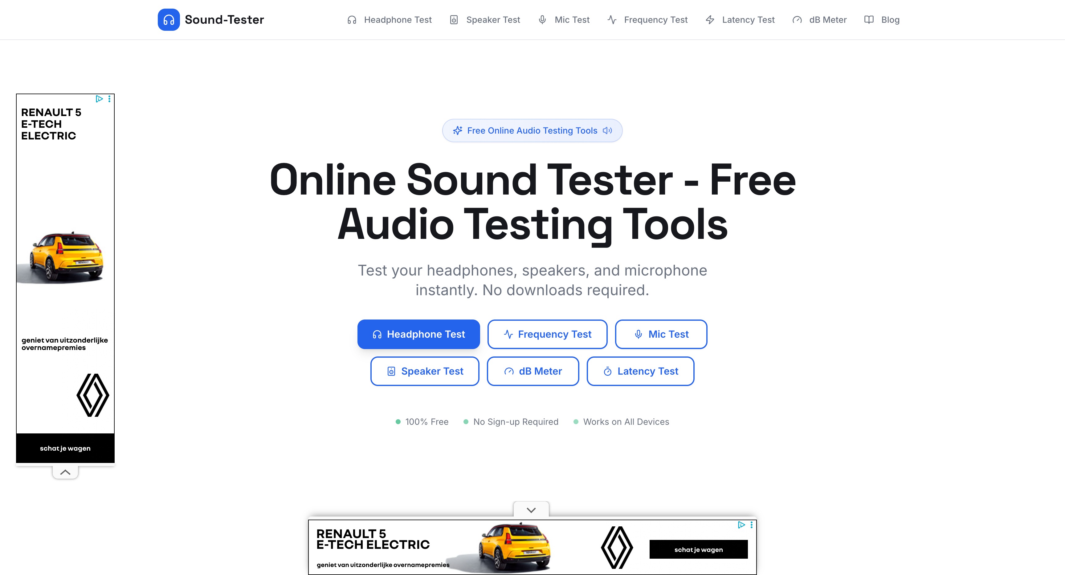 Sound-Tester | Made with Lovable