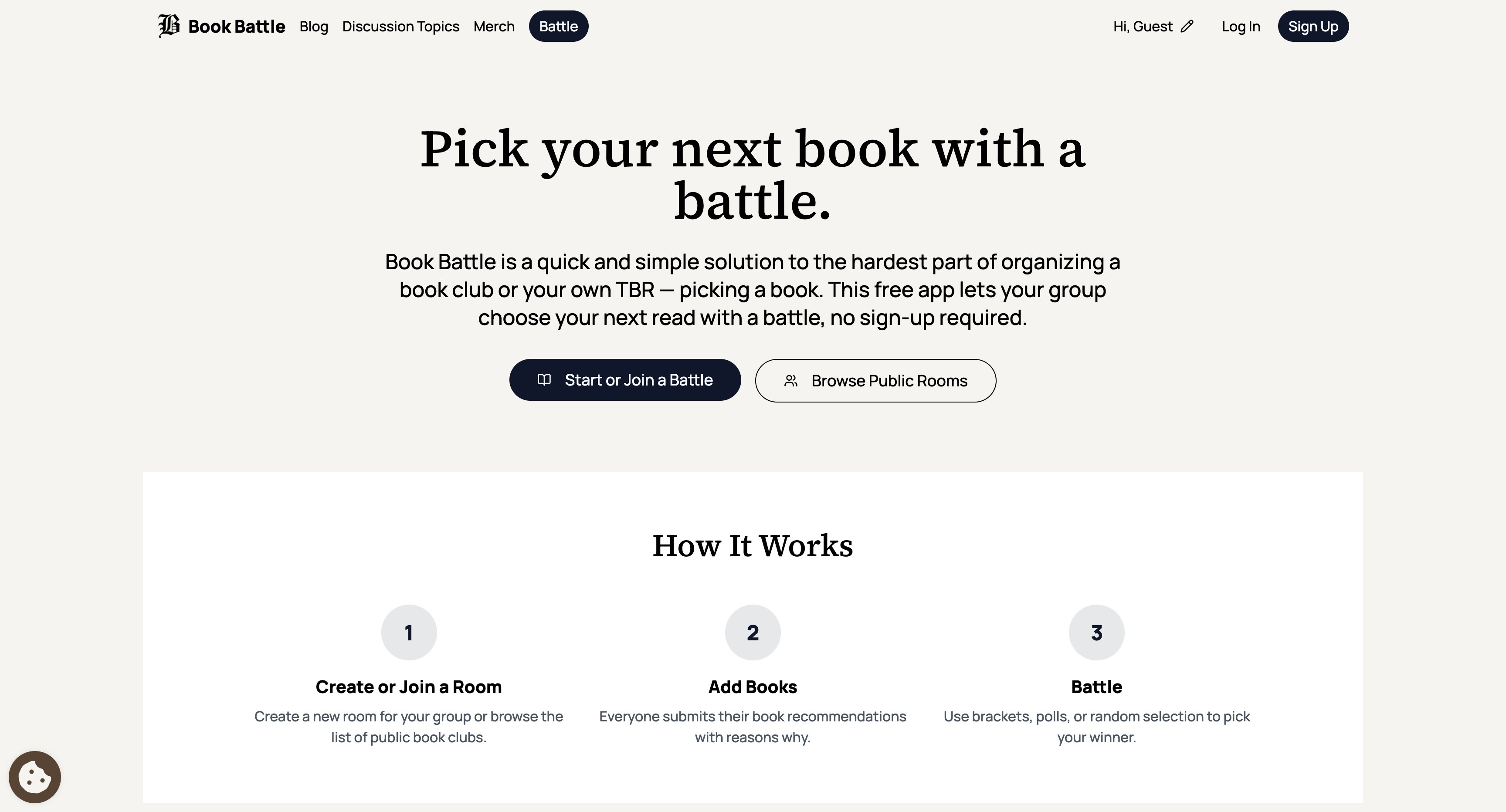 Book Battle | Made with Lovable