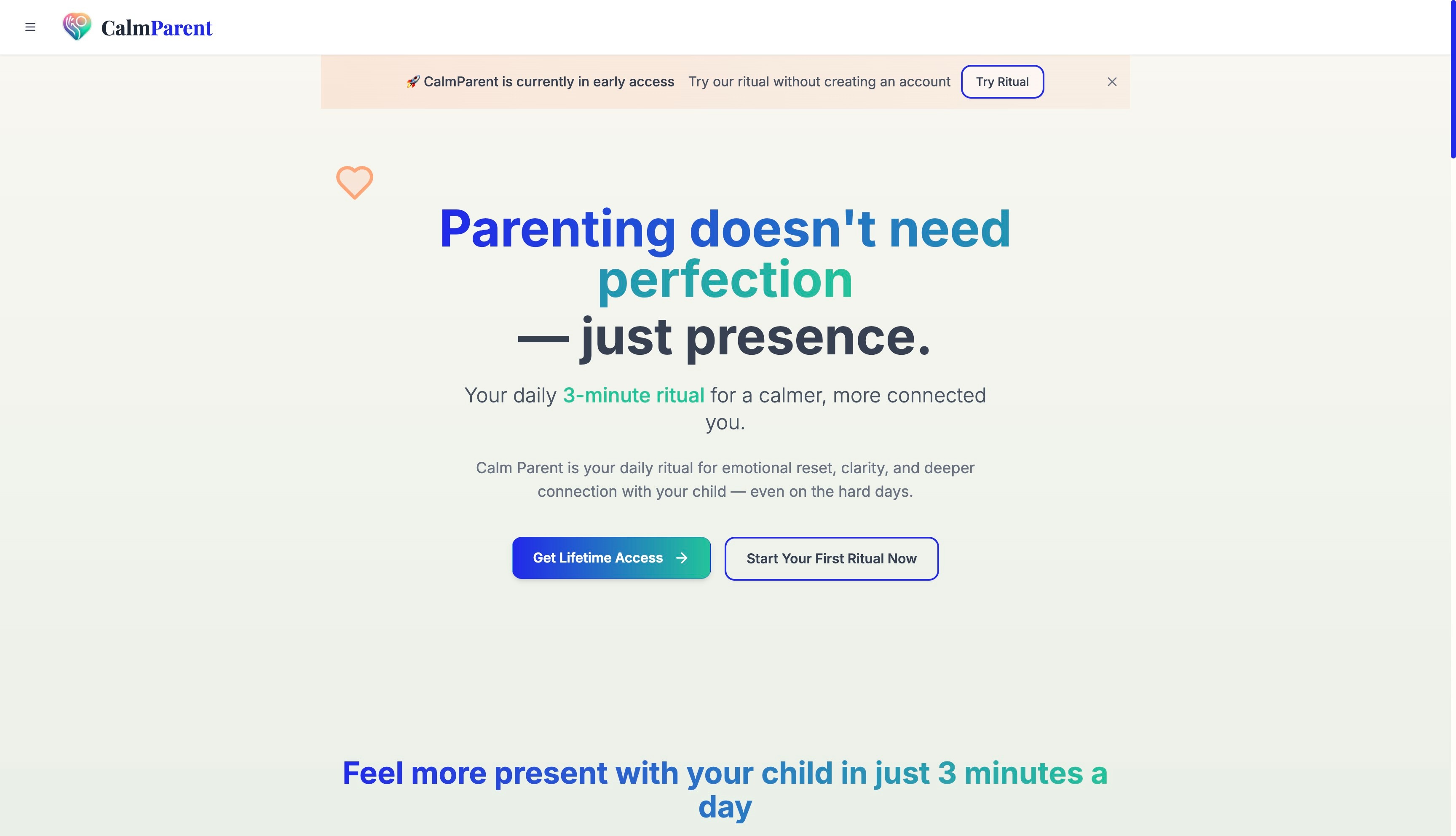 CalmParent | Made with Lovable