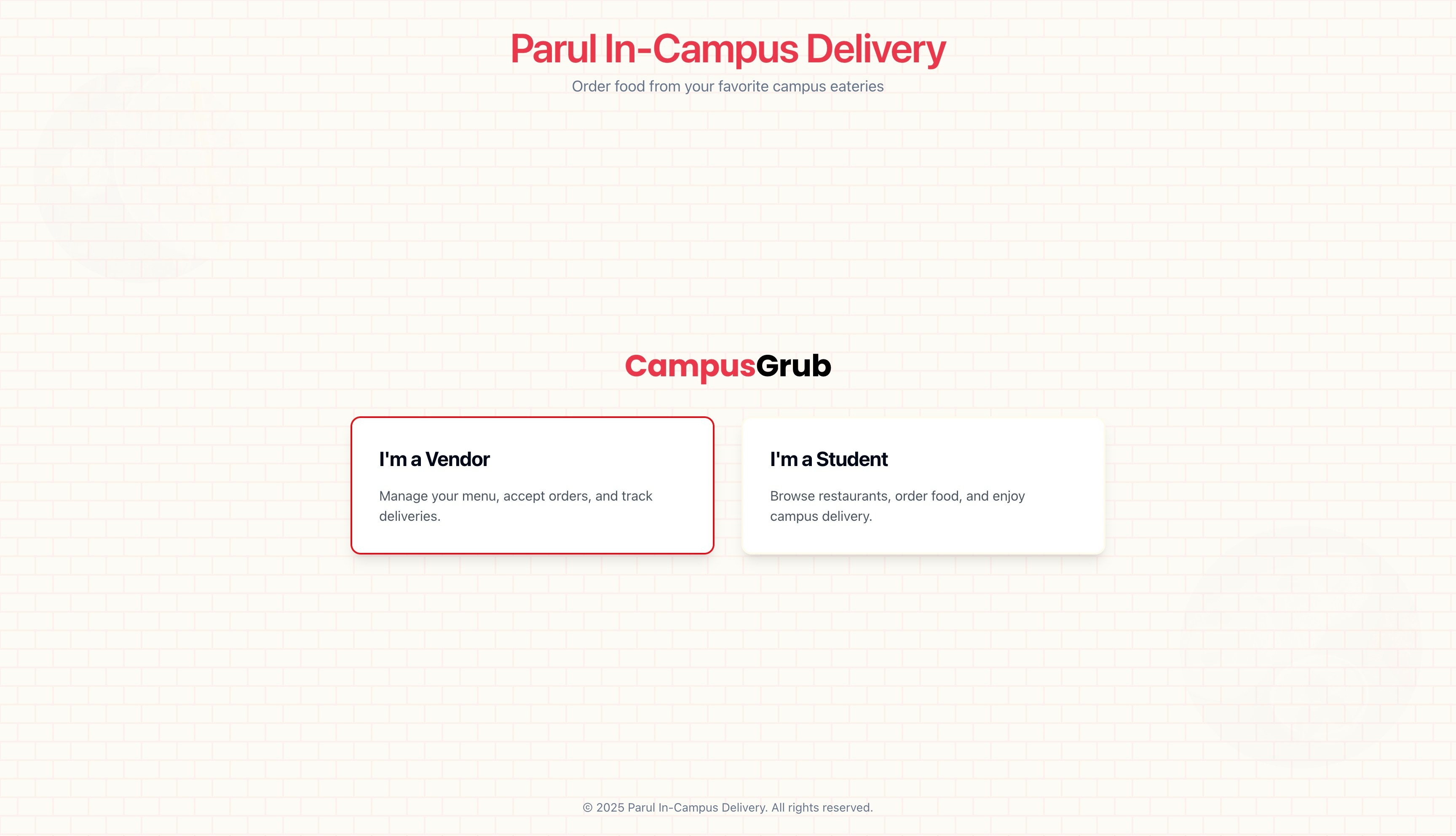 Parul In-Campus Delivery | Made with Lovable