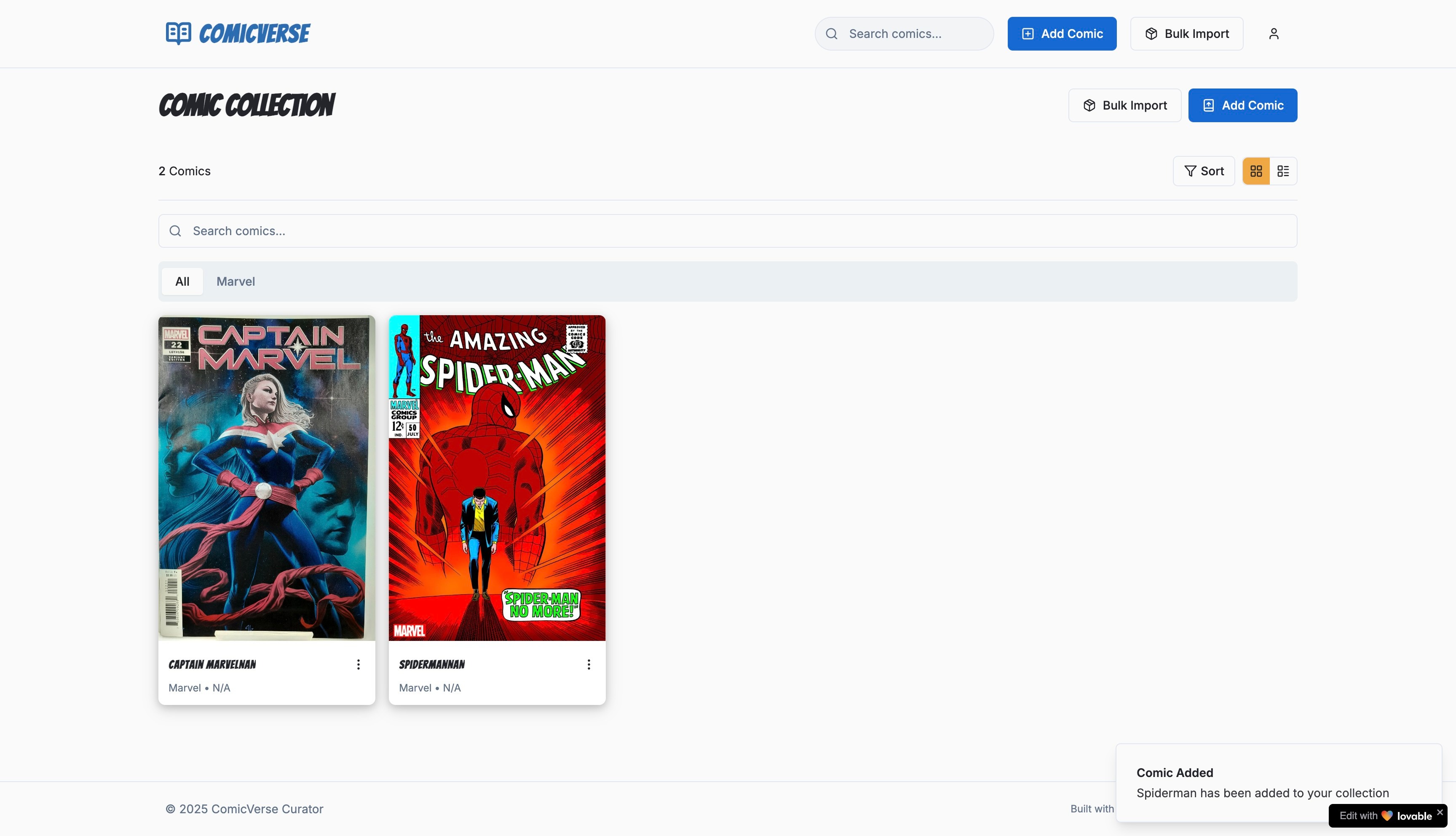 ComicVerse | Made with Lovable