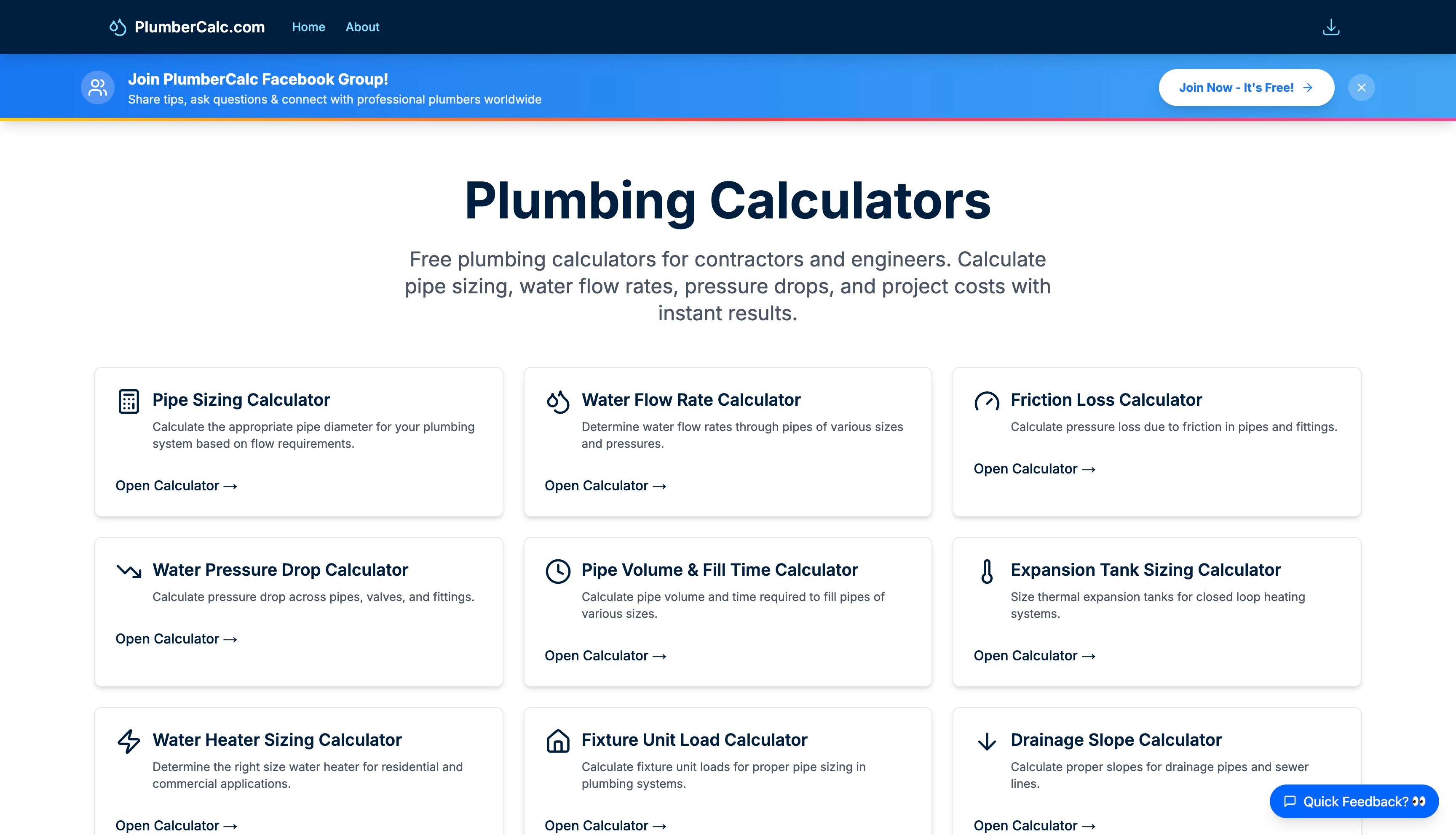 PlumberCalc.com | Made with Lovable