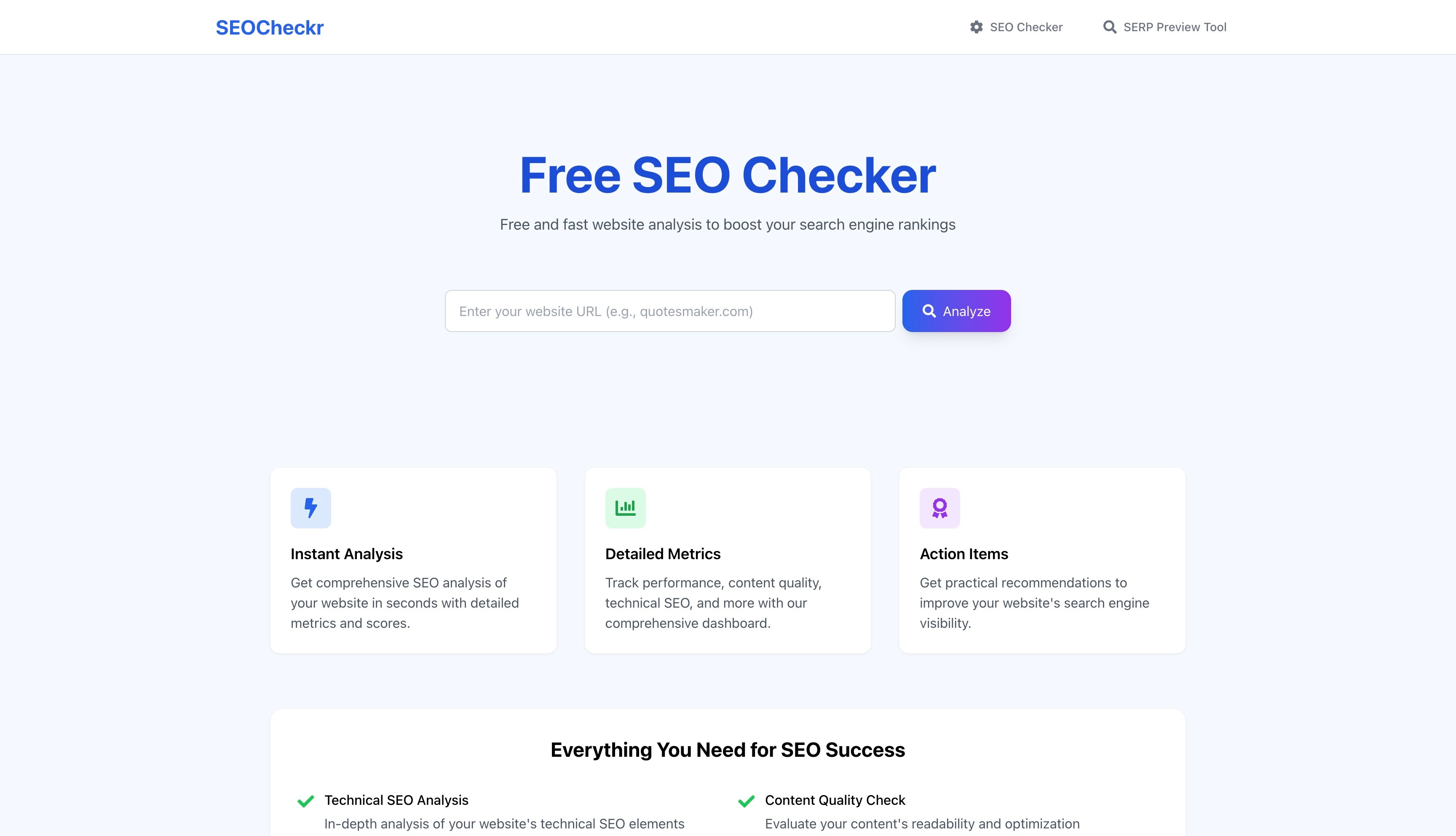 SEO Checker | Made with Lovable