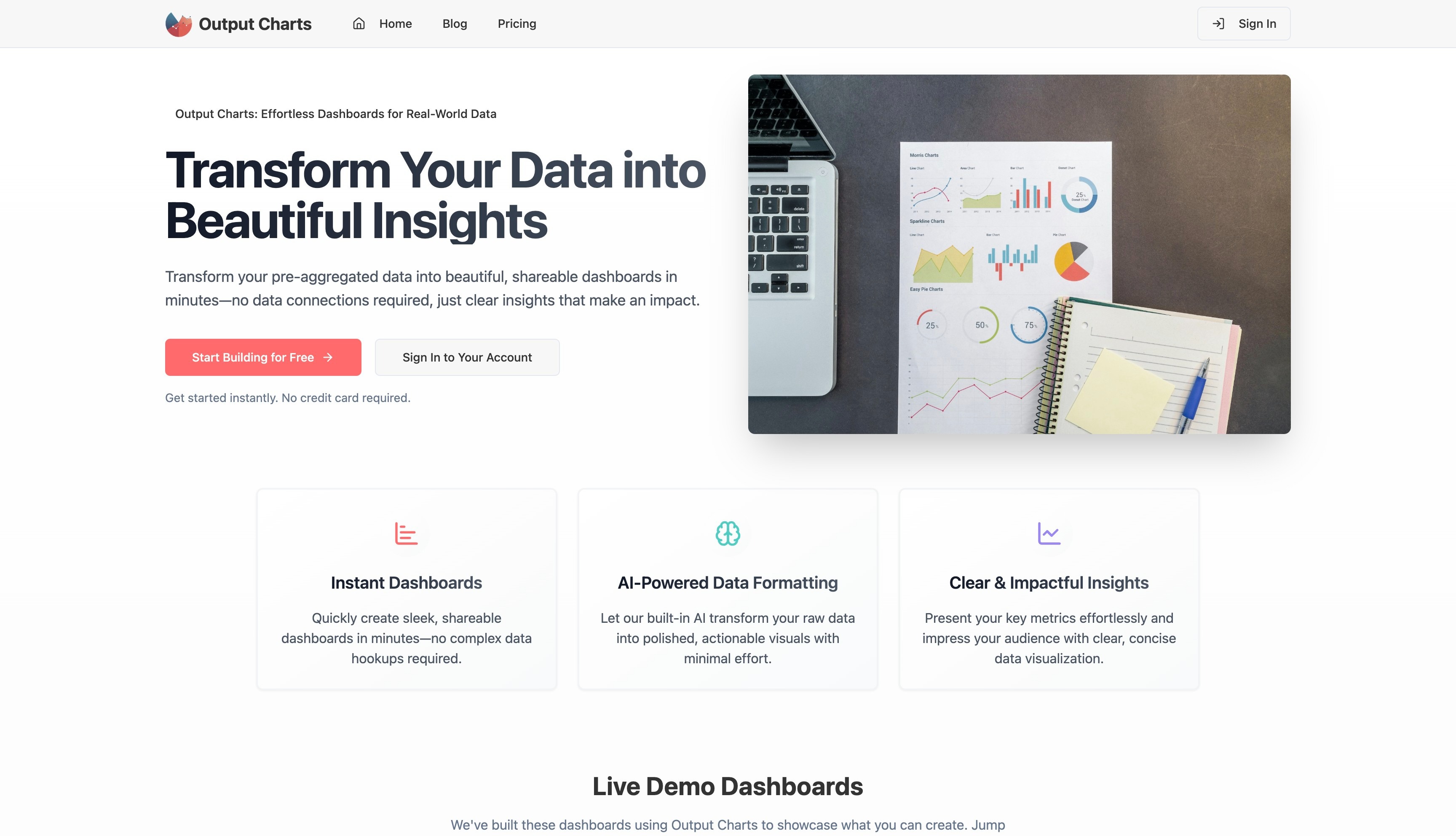 Output Charts | Made with Lovable