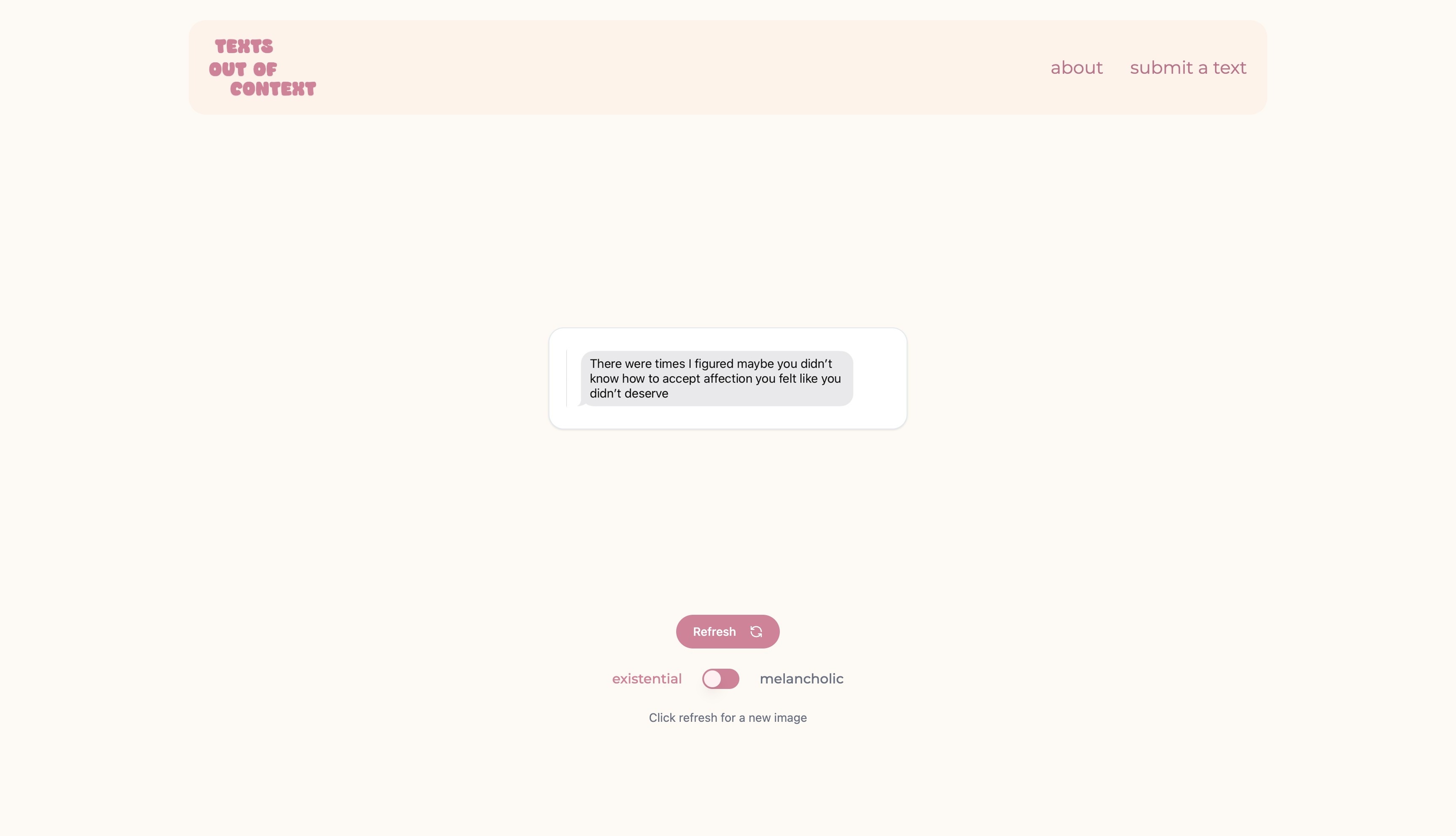 Texts Out of Context | Made with Lovable